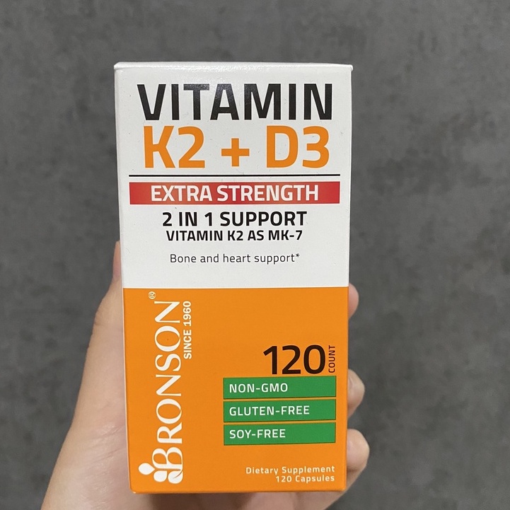 Jual BRONSON VIT K2 MK-7 + VIT D3 10.000 IU EXTRA STRENGTH 120 TABLET ...