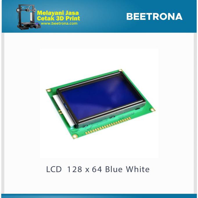 Jual LCD GRAPHIC 128X64 LCD 12864 LCD GRAFIK MODULE WHITE BLUE LCD BIRU ...