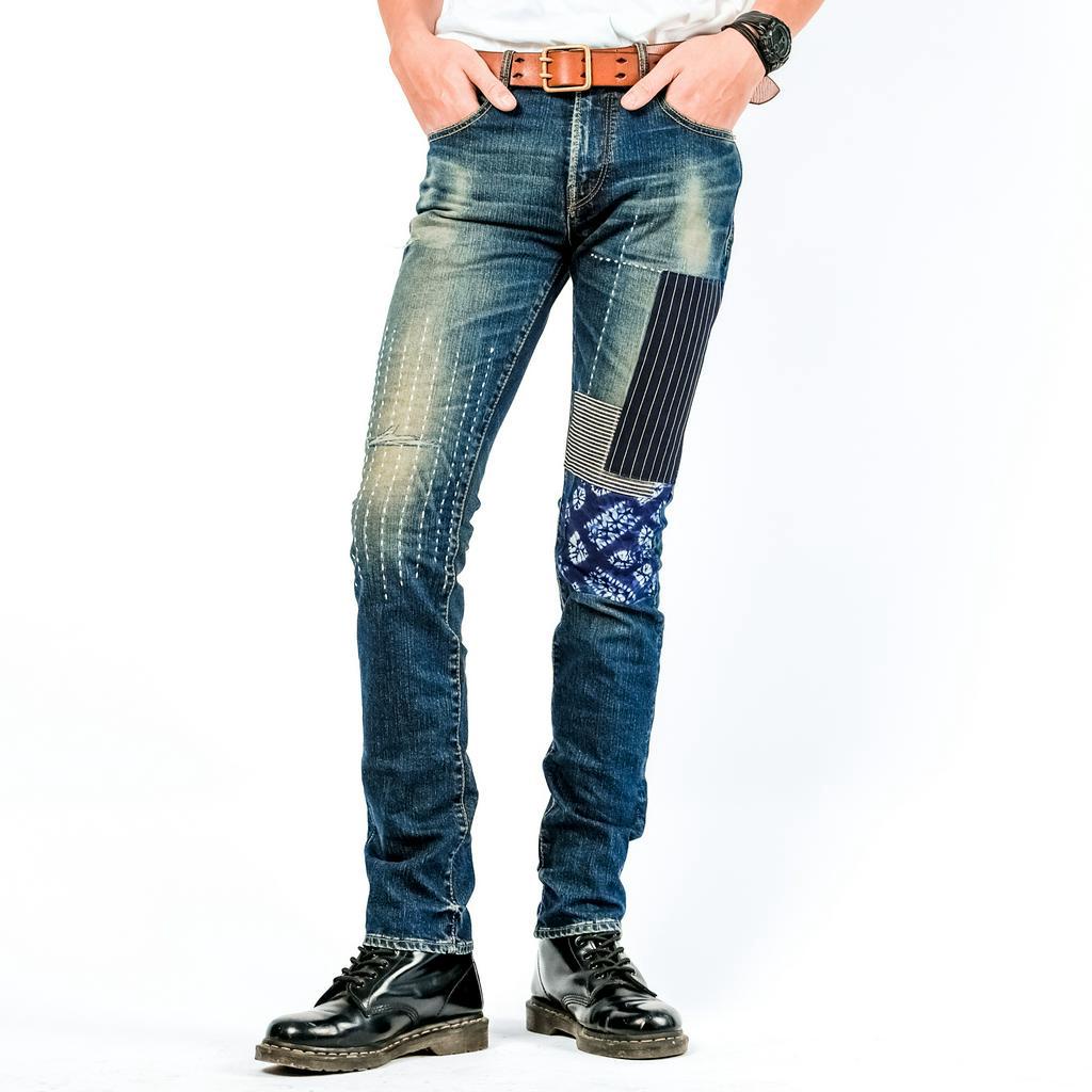 Jual Bespoke Project - Celana Jeans 357 Sashiko | Shopee Indonesia
