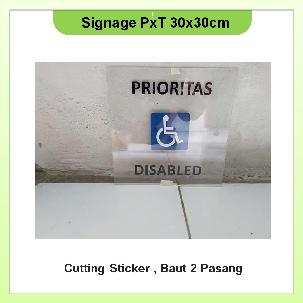 Jual Papan Informasi Akrilik PxT 30x30cm | Shopee Indonesia