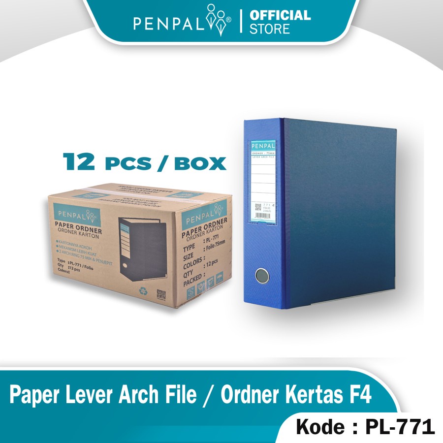 Jual Penpal Paper Lever Arch File / Ordner Kertas F4 PL-771 | Shopee ...