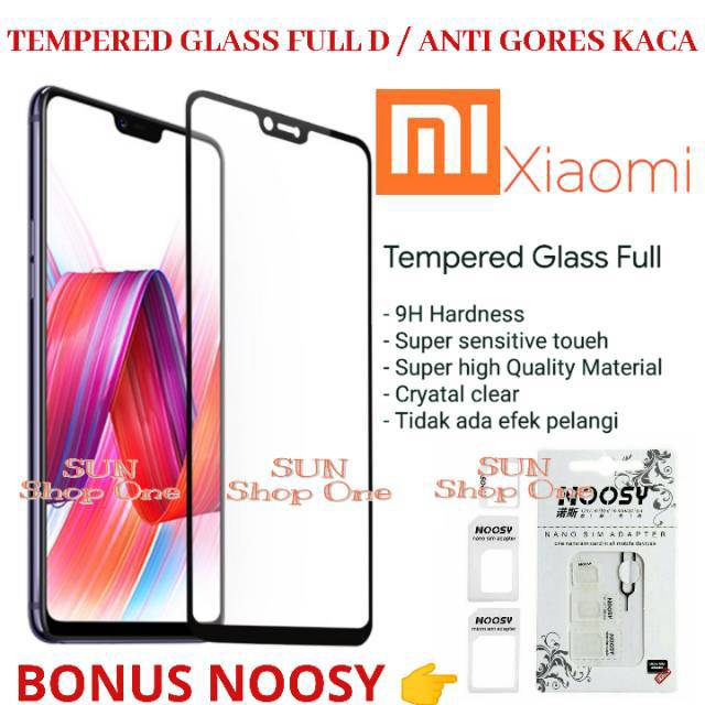 Jual TEMPER GLASS FULL D ANTI GORES KACA XIAOMI NOTE 5 / 6 / 6PRO / 7PRO / 8 / 8PRO / 10 / 3 / 4 ...