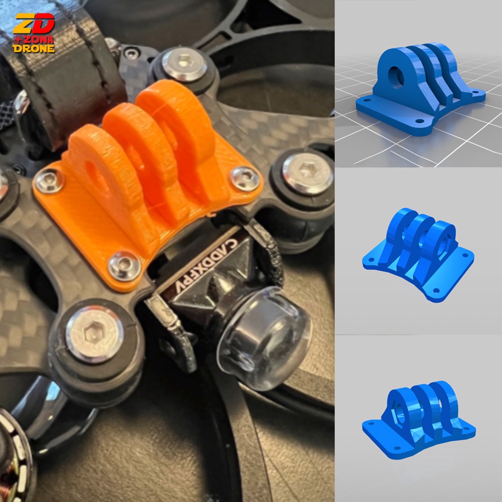 Jual GEPRC CineLog35 Universal Gopro Mount Base FPV Drone 3D Print ...