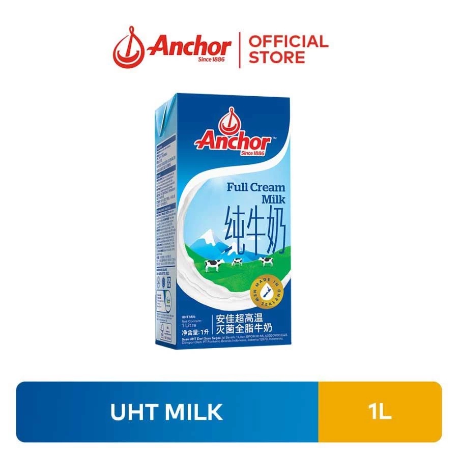 Jual Susu UHT - ANCHOR UHT Milk Blue Pack 1000 ml | Shopee Indonesia