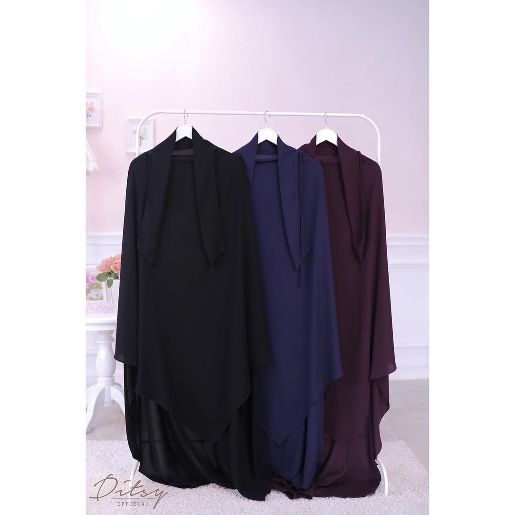 Jual Ditsy Shameena Formal Black | Raisin | Reguler | Long Soft Lexus ...