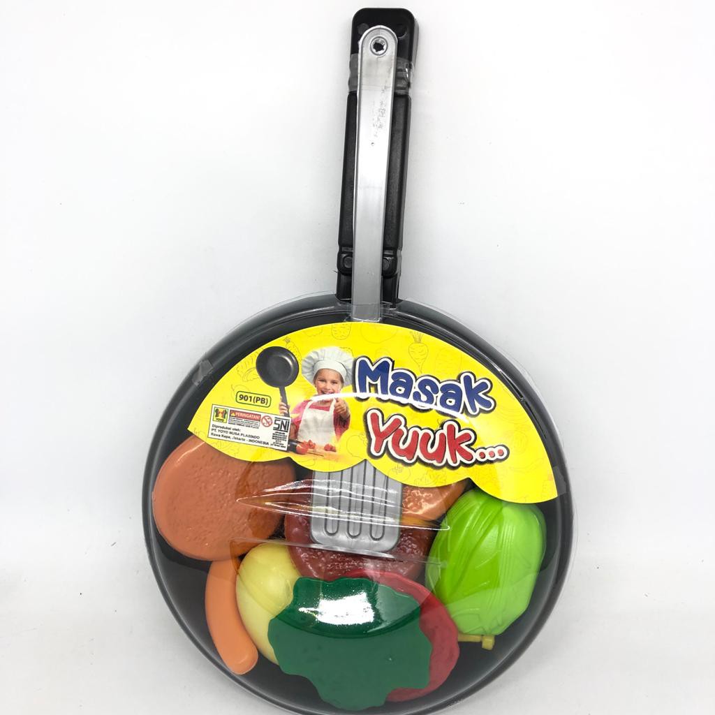 Jual Mainan anak masak - masakan panci burger / teflon burger set ...
