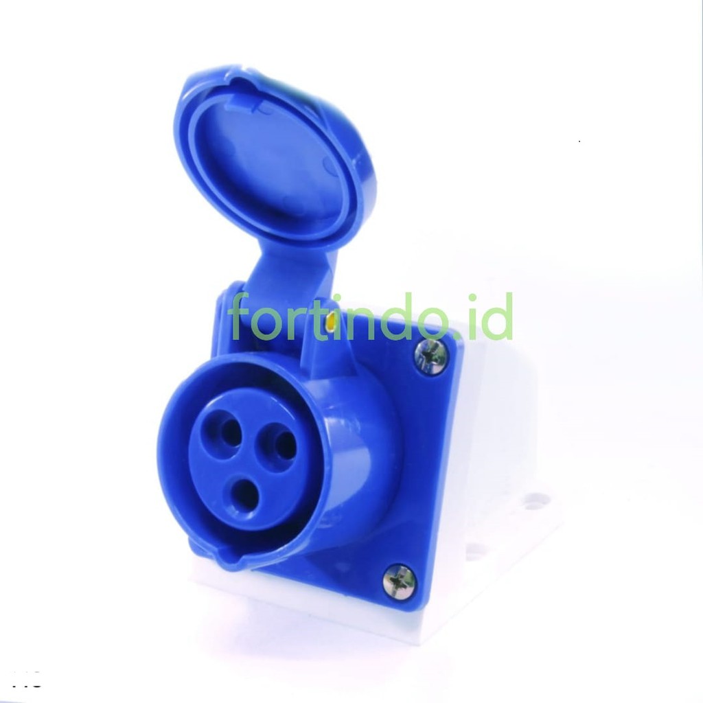 Jual CEE 123 3Pole 32A Industrial Socket Surface Mounting Listrik Merk ...
