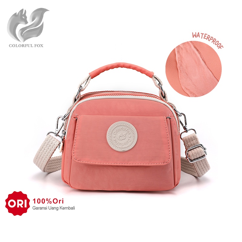 Jual COLORFUL FOX 6258 Tas Selempang Wanita Sling Bag Wanita Tas Bahan ...