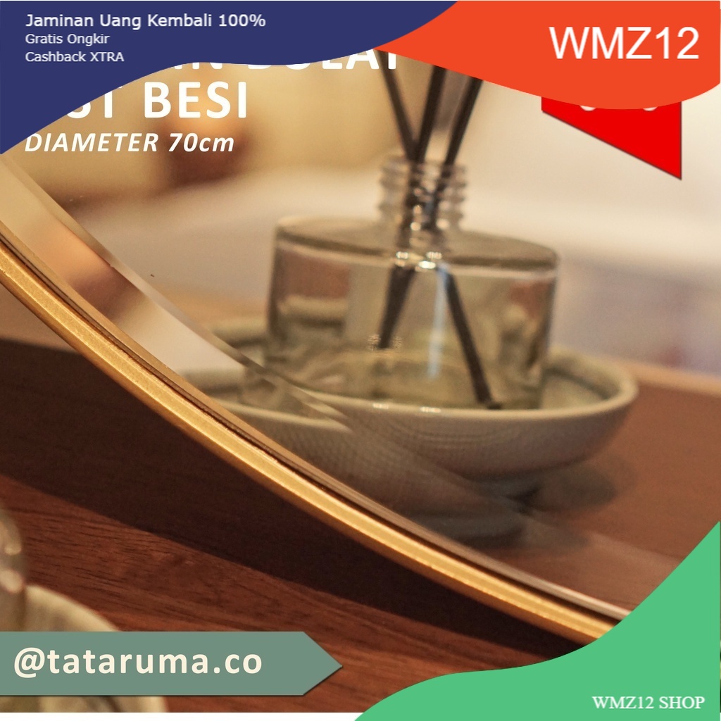 Jual MOKU GOLD 60cm - Cermin Dinding Bulat Minimalis Industrial List ...