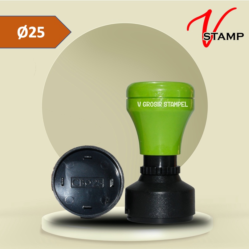 Jual Gagang Stempel Warna Ukuran Bulat Diameter 25 MM / GROSIR BAHAN STEMPEL FLASH CB D 2,5 CM ...
