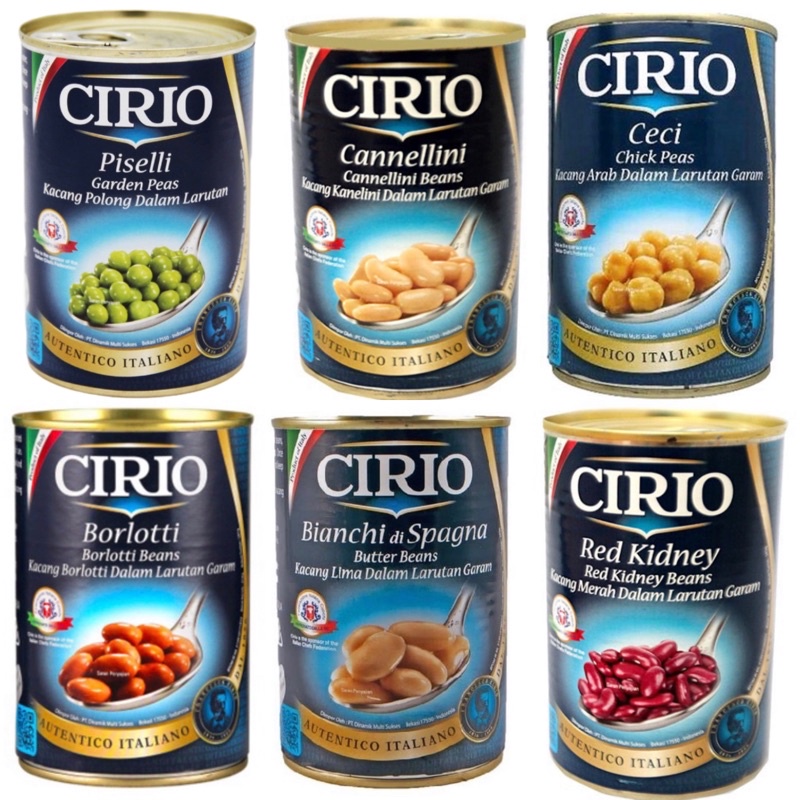 Jual Cirio Red Kidney Bean/Cirio Piselli Garden Peas/Cirio Bianchi di ...