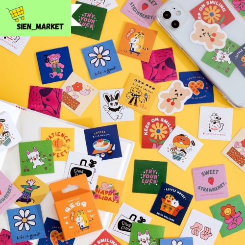 Jual Sticker Happy Mood Aesthetic Sticker Satuan Stiker Satuan Sticker ...