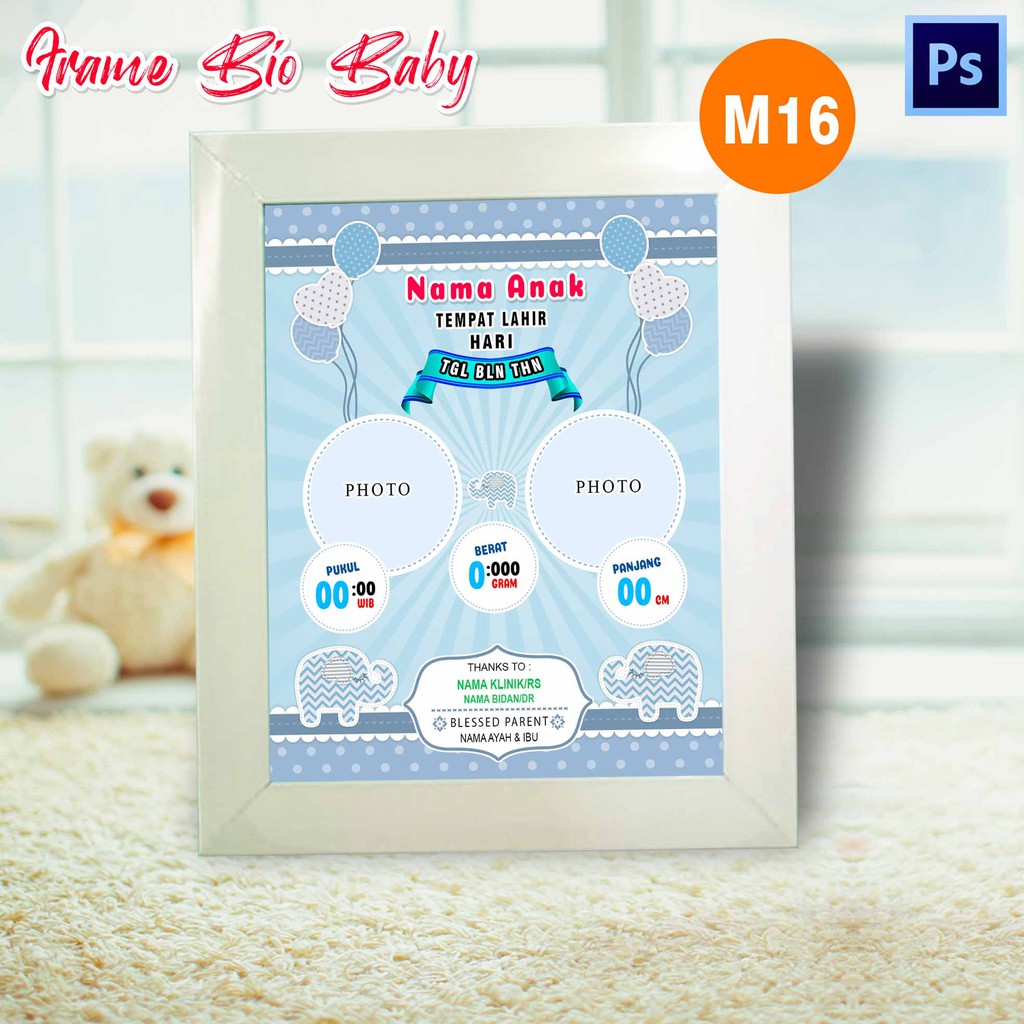 Jual Biodata Bayi hiasan dinding wall decor MDF 21X29 CM M16 | Shopee ...