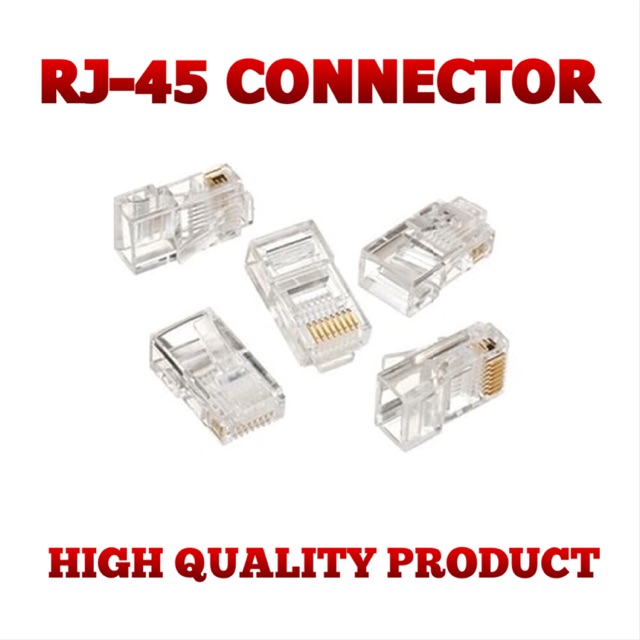 Jual RJ45 / RJ-45 CONNECTOR LAN CAT 5e / CAT 6 ECERAN MERK BELDEN / AMP ...