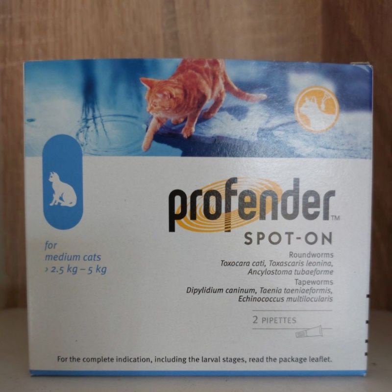 Jual Profender Spot On Cats (M) Obat Cacing Kucing Medium 2,5-5kg - per tube | Shopee Indonesia