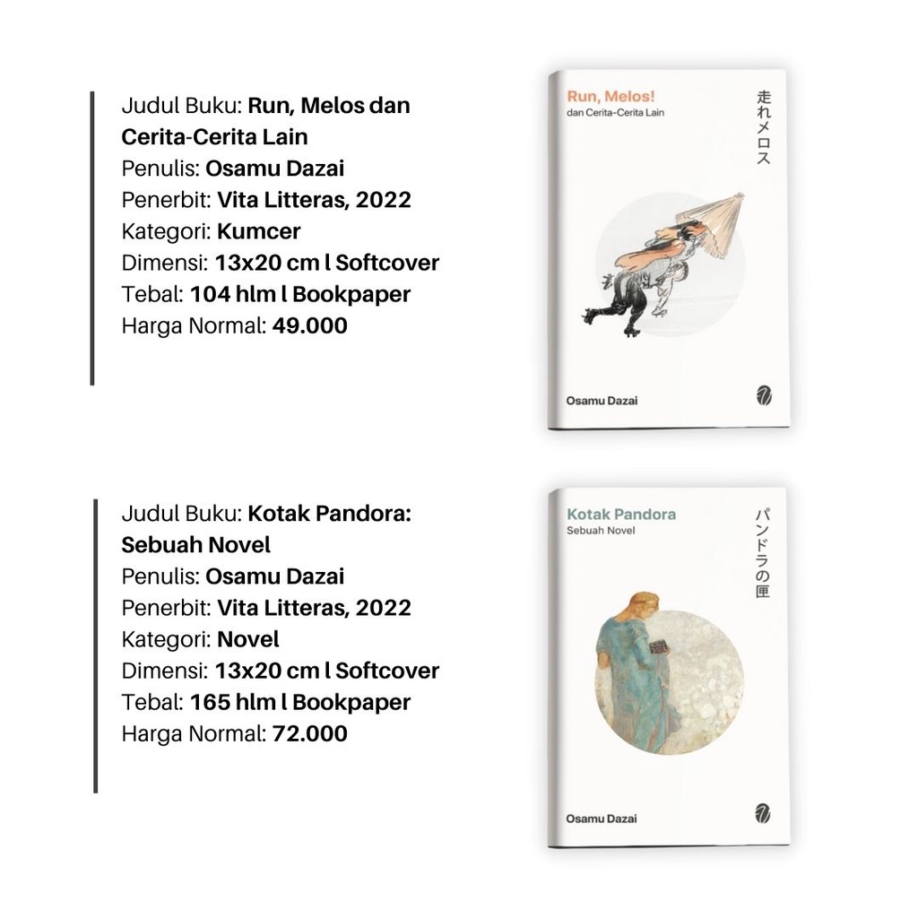 Jual Berdikari - Paket Buku Osamu Dazai (2 buku) - Jalan Baru | Shopee Indonesia