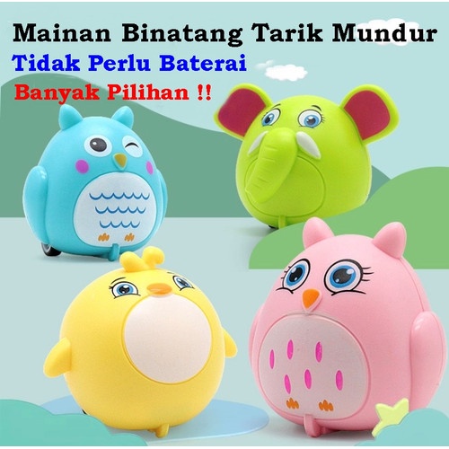 Jual Mainan Anak Mobilan Bentuk Binatang / Mainan Lucu Tarik Mundur ...