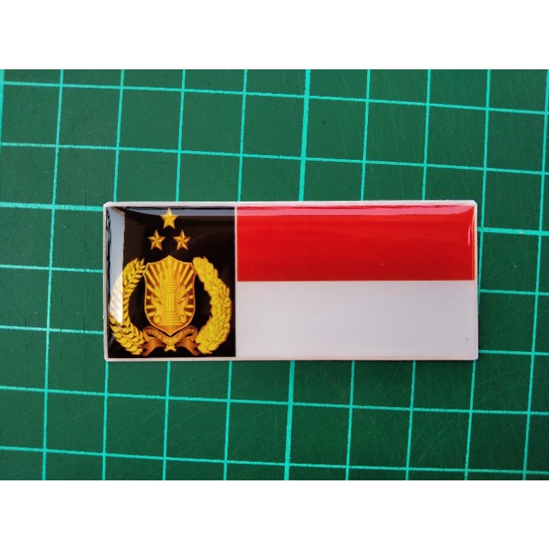 Jual Stiker Timbul Polisi Republik Indonesia Model Bendera Merah Putih ...