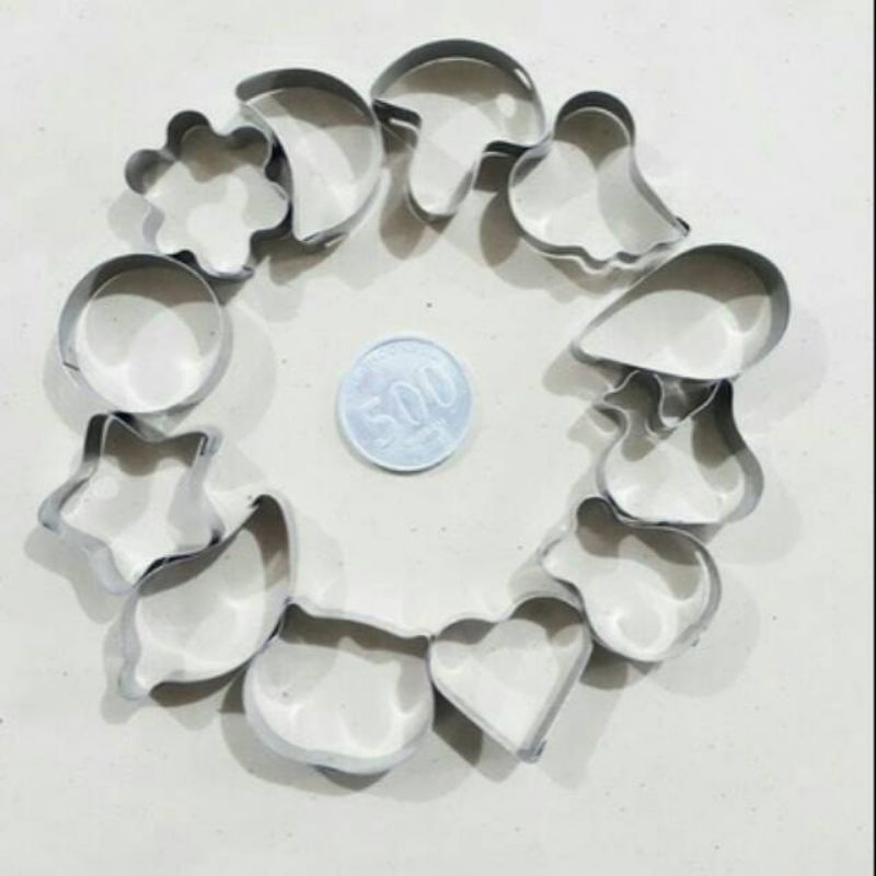 Jual Cookie Cutter 16 Motif / Cetakan Kue kering Isi 12 & 16pcs / ring ...