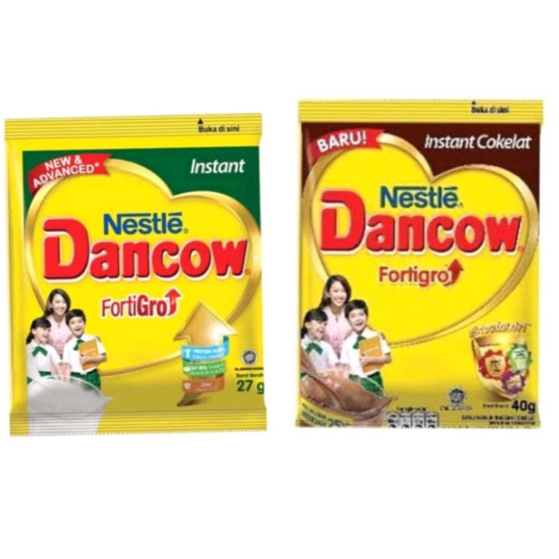 Jual dancow fortigrow sachet coklat vanilla 1 sachet | Shopee Indonesia