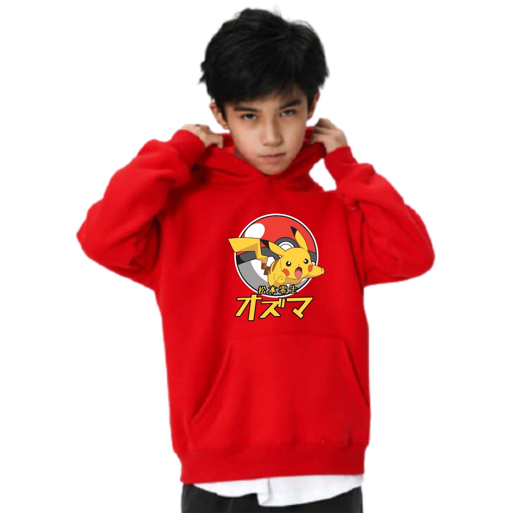 Jual Hoodie Jumper Anak 3 4 5 6 7 8 9 10 -12 tahun PIKACHU POKEMON ...