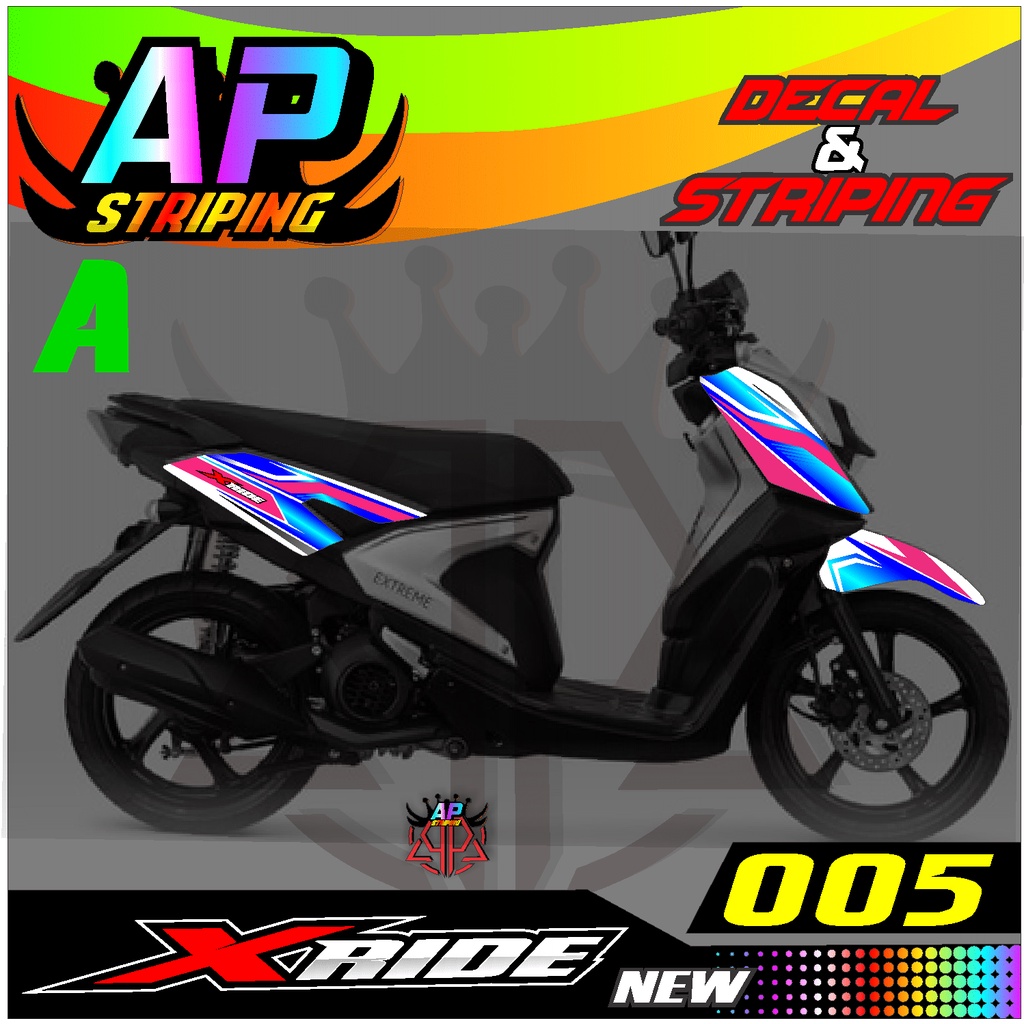 Jual STICKER STRIPING LIS VARIASI RACING KEREN YAMAHA X-RIDE NEW -005 ...