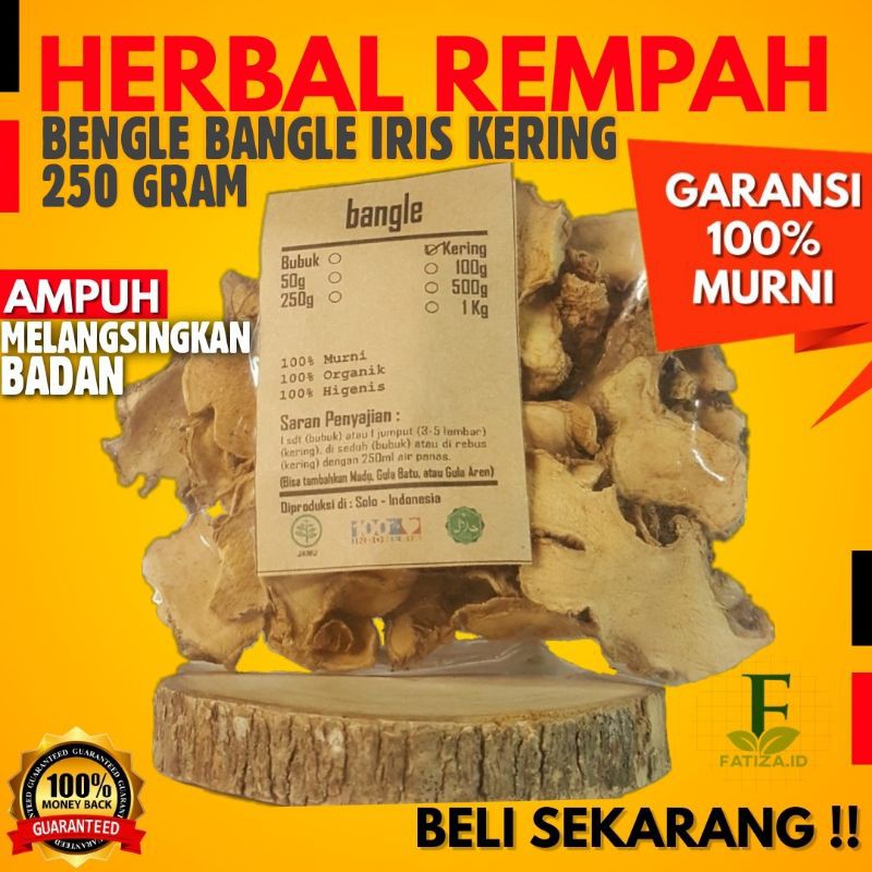 Jual BENGLE BANGLE IRIS KERING 250gr - Zingiber montanum - MURNI - JSR ...
