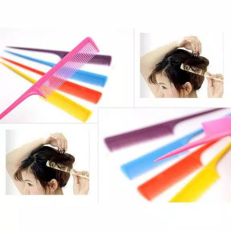 Jual Sisir Sasak Plastik Warna Warni Polos Sederhana Sisir Plastik ...