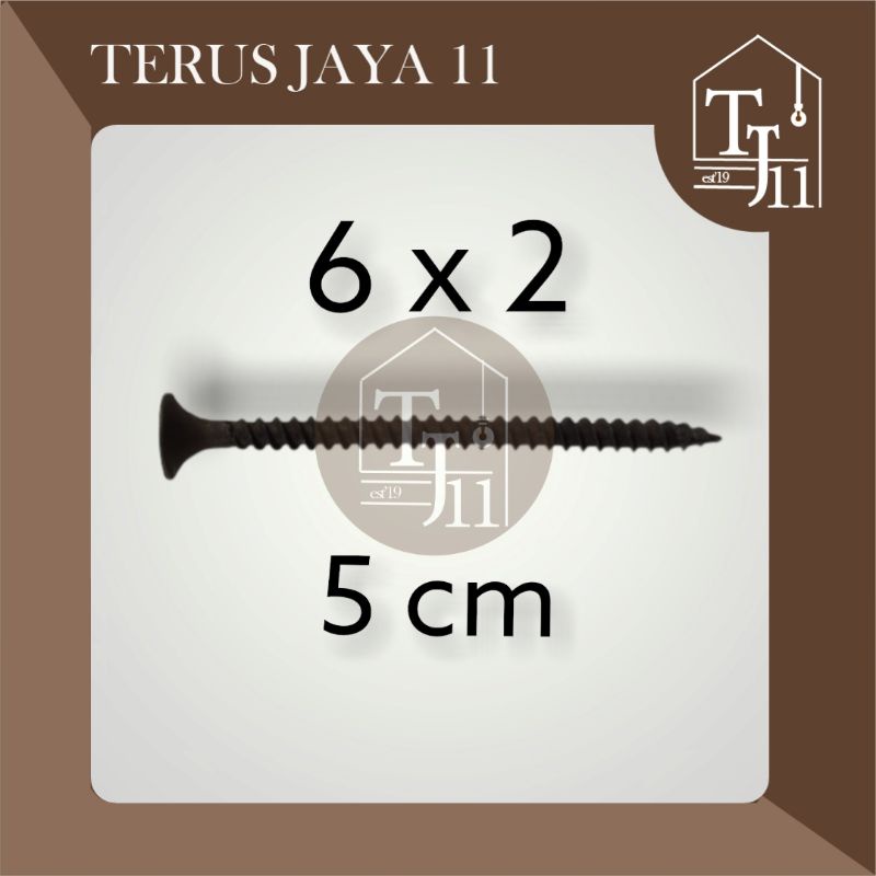 Jual Skrup Gypsum / Sekrup Gypsum ukuran 6 x 2 harga per kotak isi 1kg ...