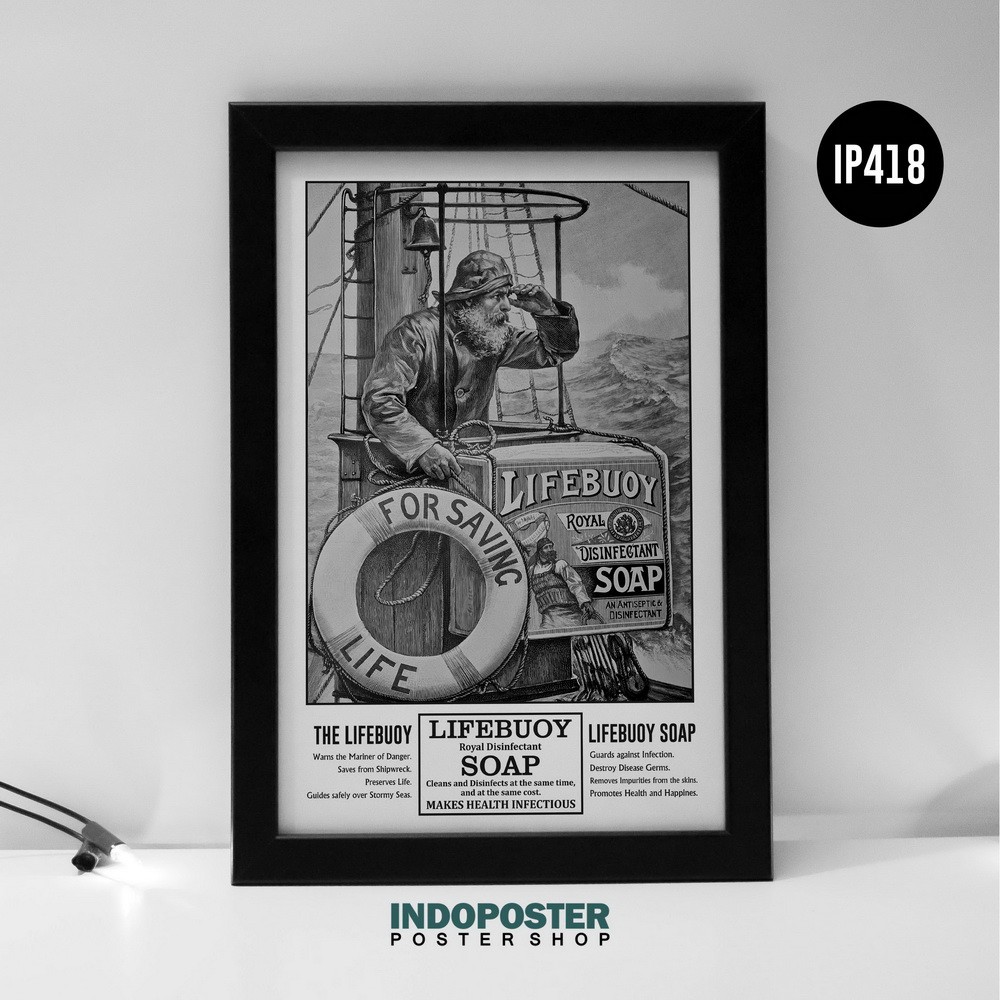 Jual Poster Vintage Retro Jadul Iklan Sabun Lifebuoy Soap A2 60X40cm ...