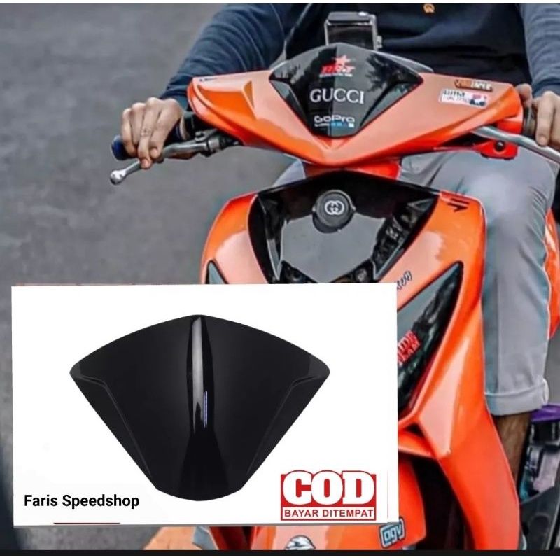 Jual Visor yamaha mio soul karbu mio soul mx lama bahan tebal hitam ...