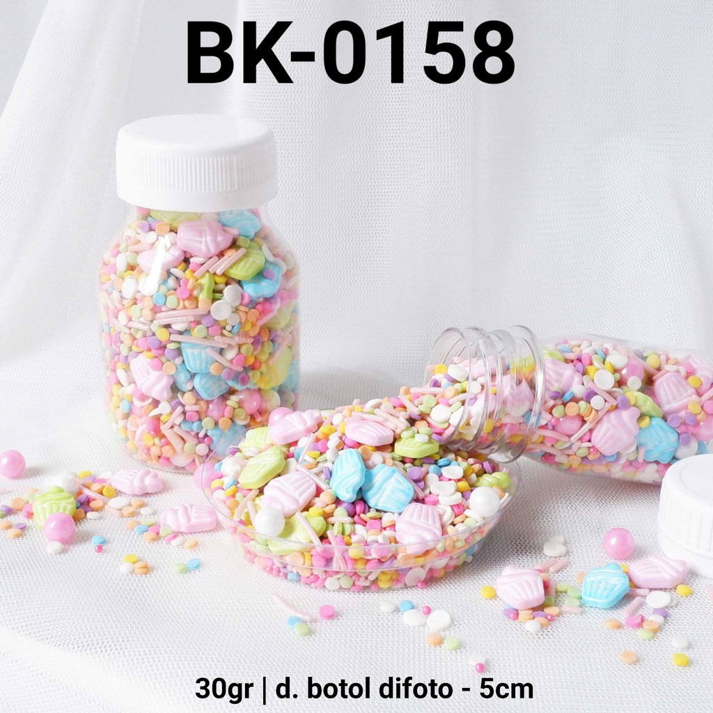 Jual BK-0158 Sprinkles sprinkle sprinkel 30gr 30 gram cupcake warna ...