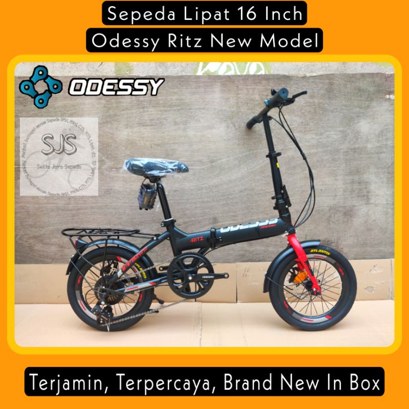 Jual Sepeda Lipat / Folding Bike 16 Inch ODESSY RITZ STEEL 7 Speed New Model | Shopee Indonesia