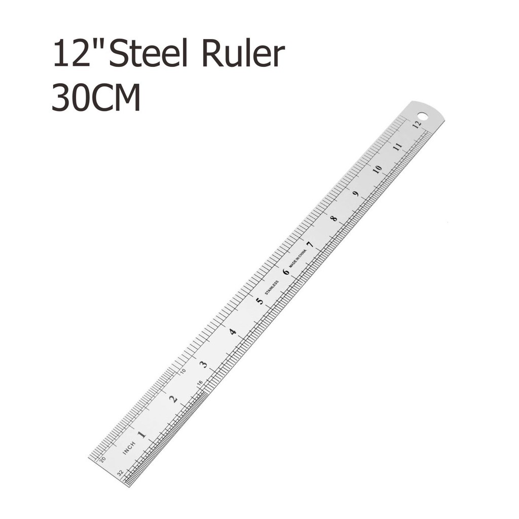 Jual Penggaris Besi Metal 12 Inch 30cm Mistar Ruler Rol | Shopee Indonesia