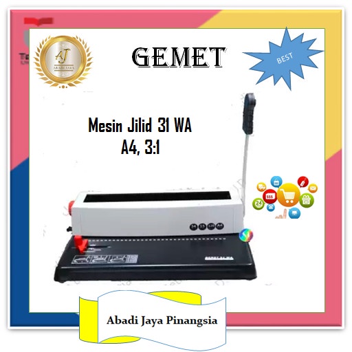 Jual {danitastore} GEMET 31WA MESIN JILID A43:1 Berkualitas | Shopee ...