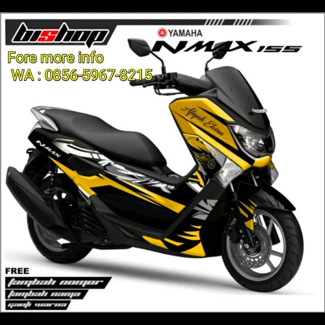 Jual Decal nmax old sticker NMAX 155 variasi warna kuning | Shopee ...