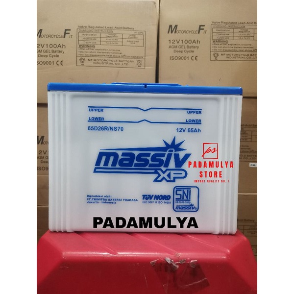 Jual Aki Basah Massiv XP NS70 12V 65Ah 65D26R Battery Hino Fuso Kijang ...