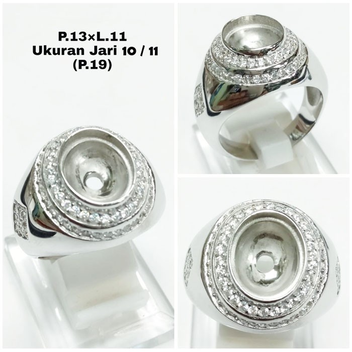 Jual Cincin Perak Pria Ikat Batu Cincin Emban Batu Cangkang Batu Cincin ...