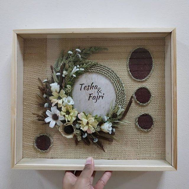 Jual Mahar Rustic Flowers Frame Mahar Pernikahan Frame Mahar Murah ...