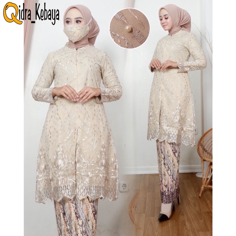 Jual Set Kebaya Tunik busui Kebaya Wisuda Stelan Kebaya Brokat Set ...