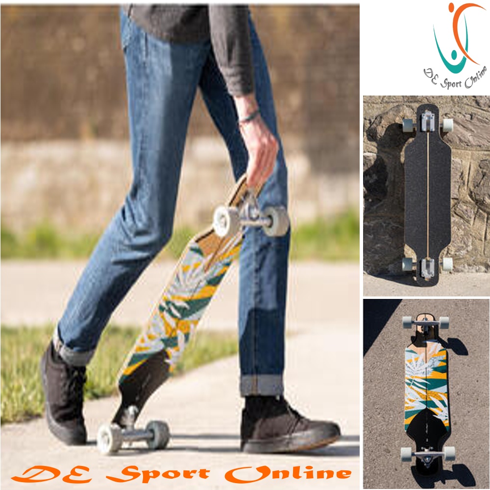 Jual SKATEBOARD LONGBOARD OXELO 100 DROP MINI FLORAL PRODUK IMPORT ...