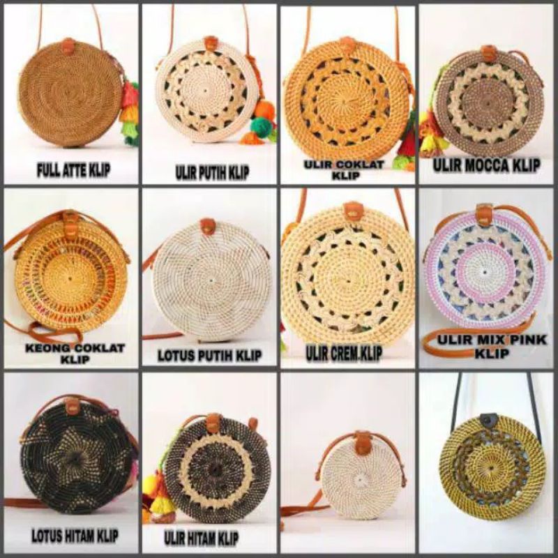 Jual TAS ROTAN BULAT GROSIR KUALITAS PREMIUM TAS ROTAN MURAH TAS ATE ...