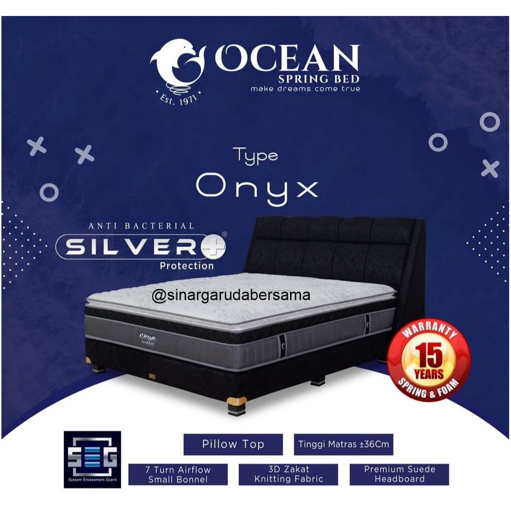 Jual OCEAN TYPE ONYX / KASUR SPRING BED OCEAN ONYX PILLOW TOP | Shopee ...