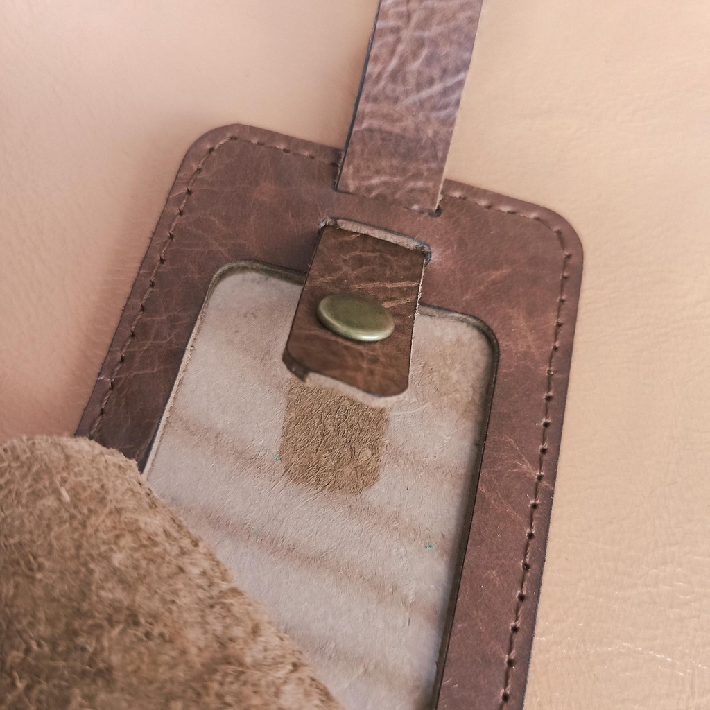 Jual Name tag / tas lebel / koper label luggage tag bag pack kulit asli ...