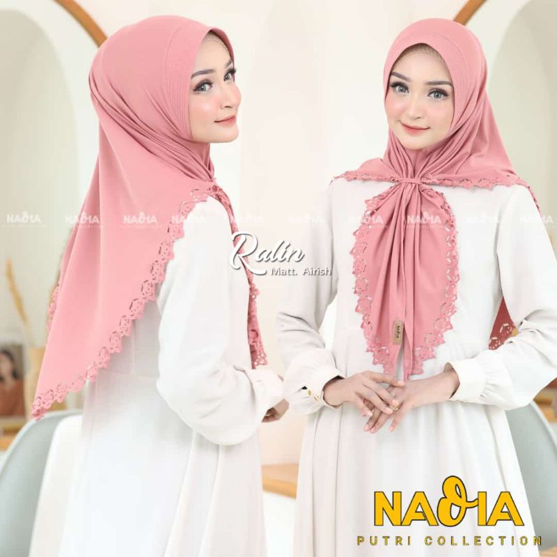Jual Jilbab Khimar Instan Simple Ralin Ori Nadia | Shopee Indonesia
