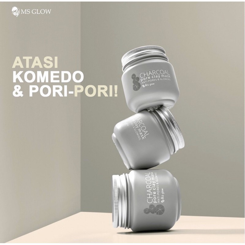 Jual Ms Glow Clay Mask Free Kuas | Shopee Indonesia