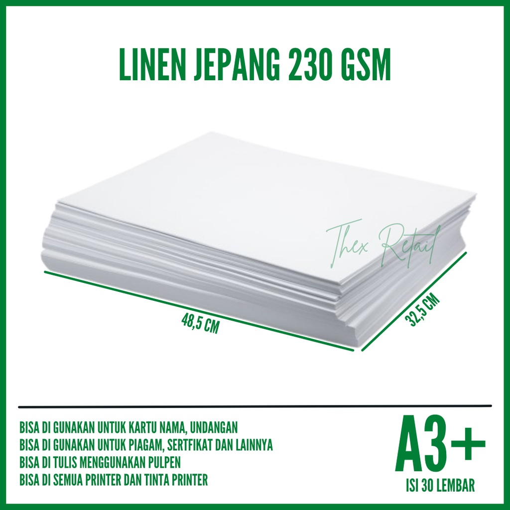 Jual Kertas Linen A3+ isi 30 lembar / Kertas Linen A3 Plus | Shopee Indonesia