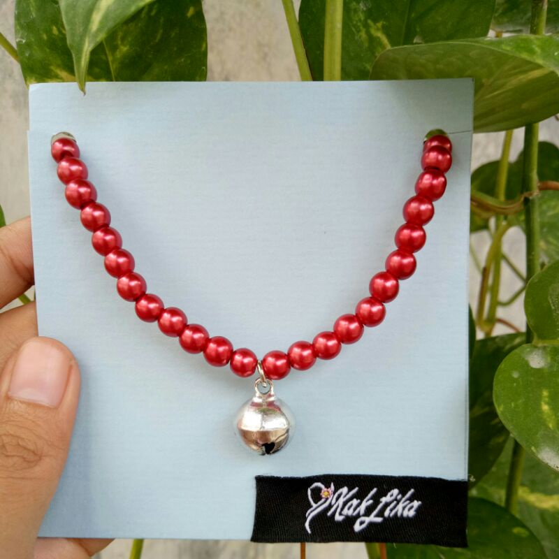 Jual Kalung Hewan Mutiara Sintetis /kalung kucing /kalung anjing ...