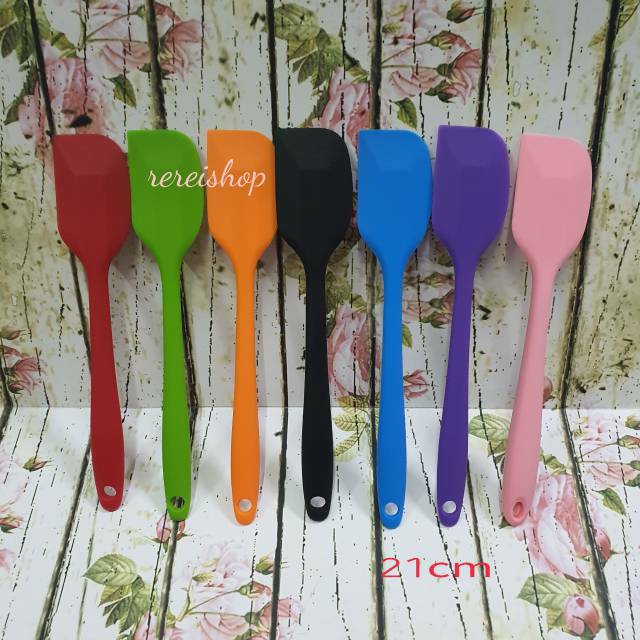 Jual SPATULA KECIL GEPENG color small rubber spatula non sambungan ...