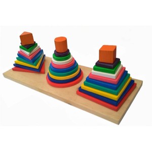 Jual Mainan Edukatif / Edukasi Anak - Balok Kayu - Menara 3 Bentuk ...